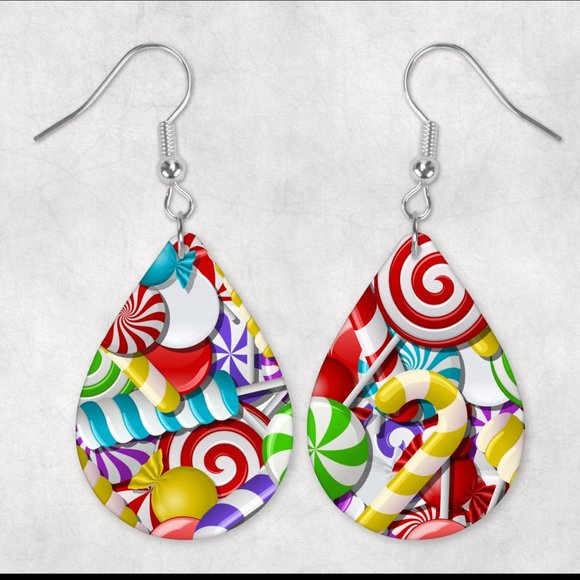 Jewelry | Womens Teardrop Candy Land Design Costume Teardrop Handmade ...